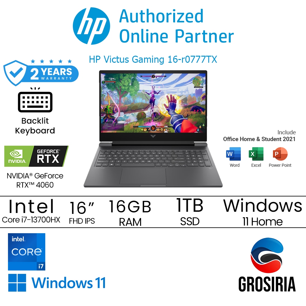 Jual Hp Laptop Victus 16 R0777TX Intel Core I7 13700HX 16GB 1TB SSD 16. ...
