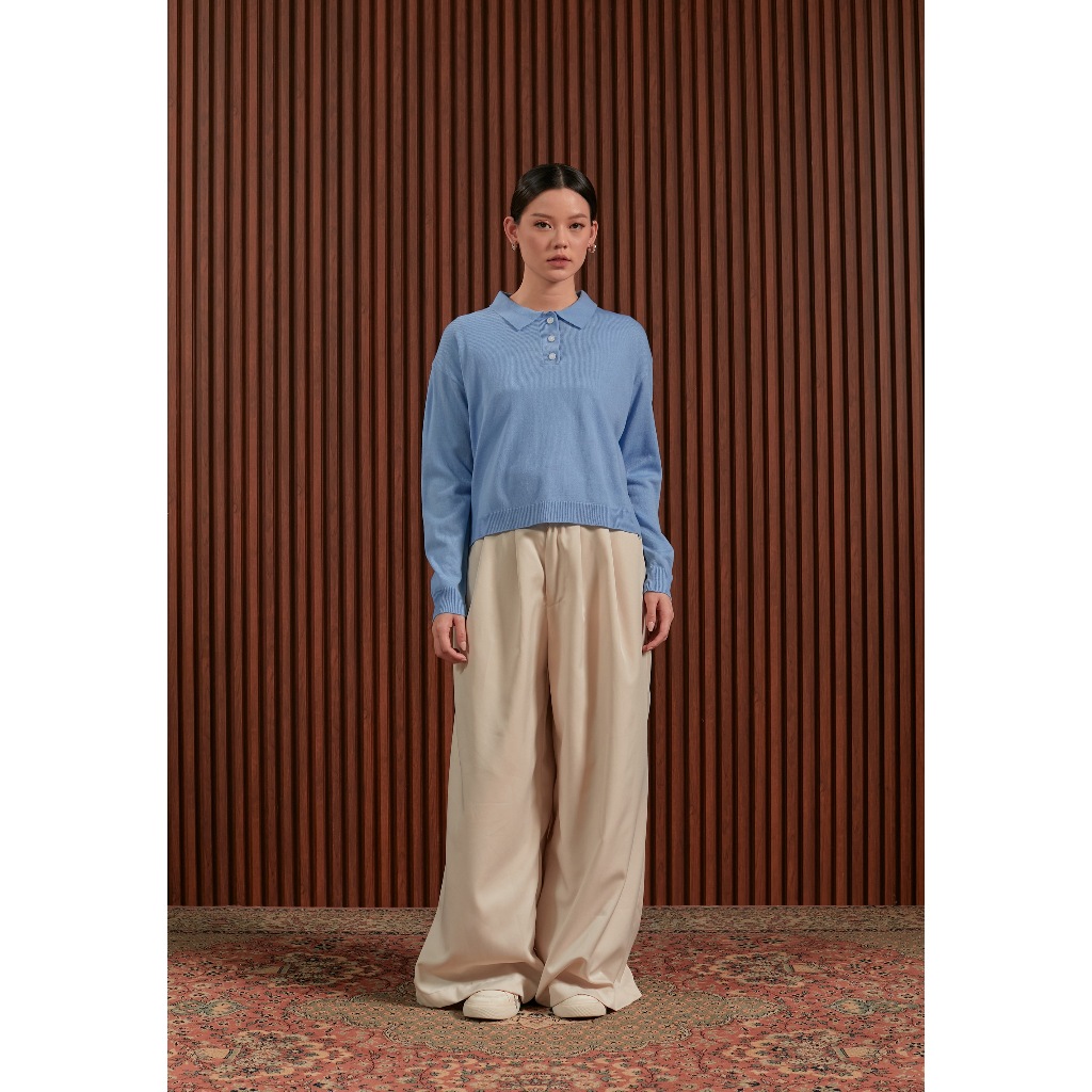 Jual Nalure Phila Polo | Blouse Rajut Wanita | Korean style | Kaos Polo ...