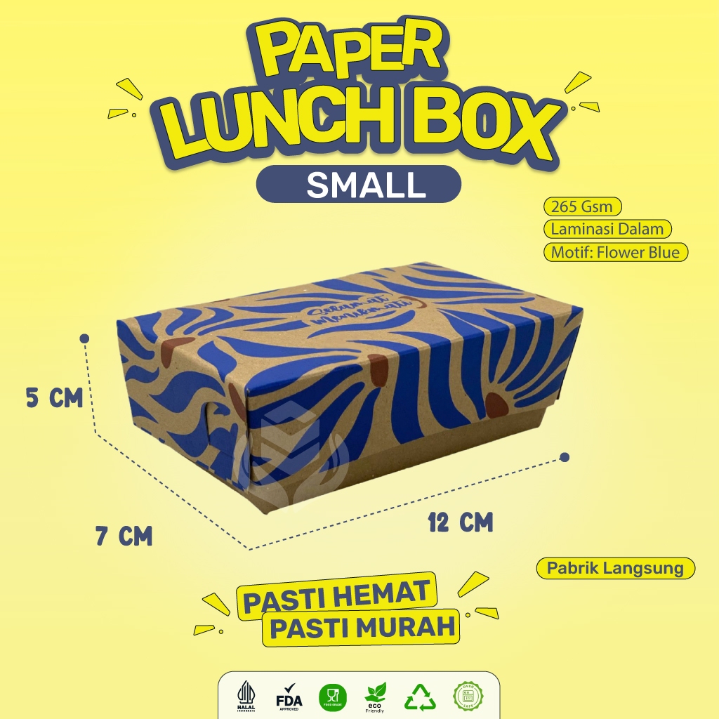 Jual Paper Lunch Box Small Lunch Box Small Bahan 265 Gsm (LB5K153 ...