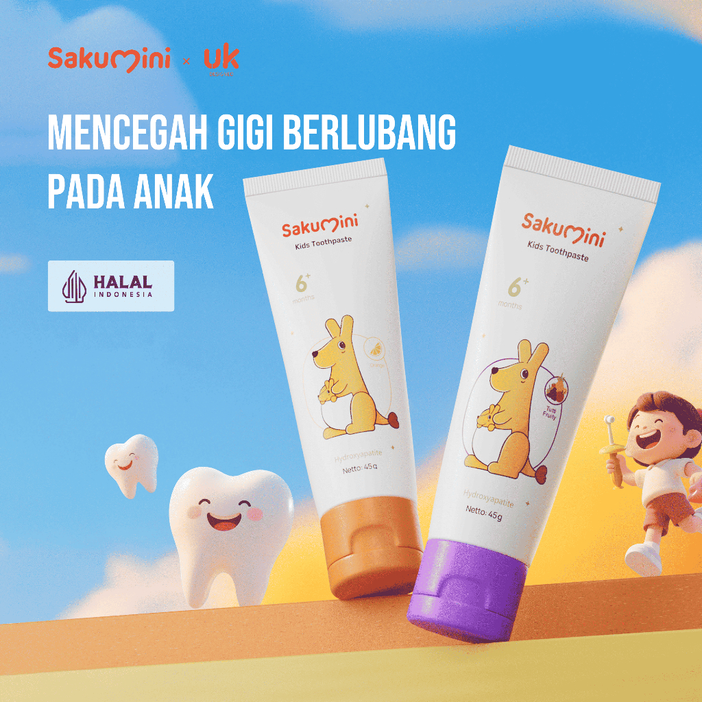 Jual Sakumini Kids Toothpaste Odol Pasta Gigi Anak & Bayi Melindungi ...