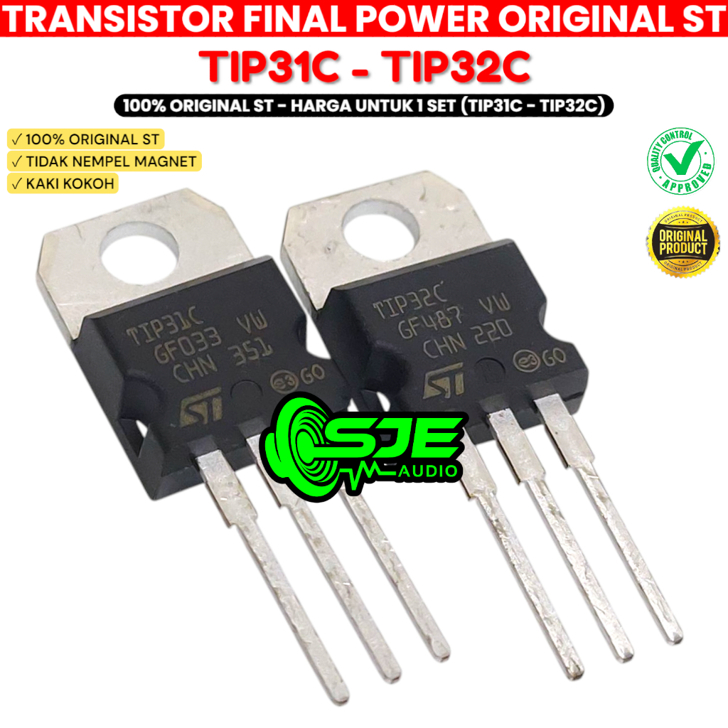 Jual TRANSISTOR TR FINAL ST TIP31 TIP32 C ASLI ORIGINAL TIP31C TIP32C ...