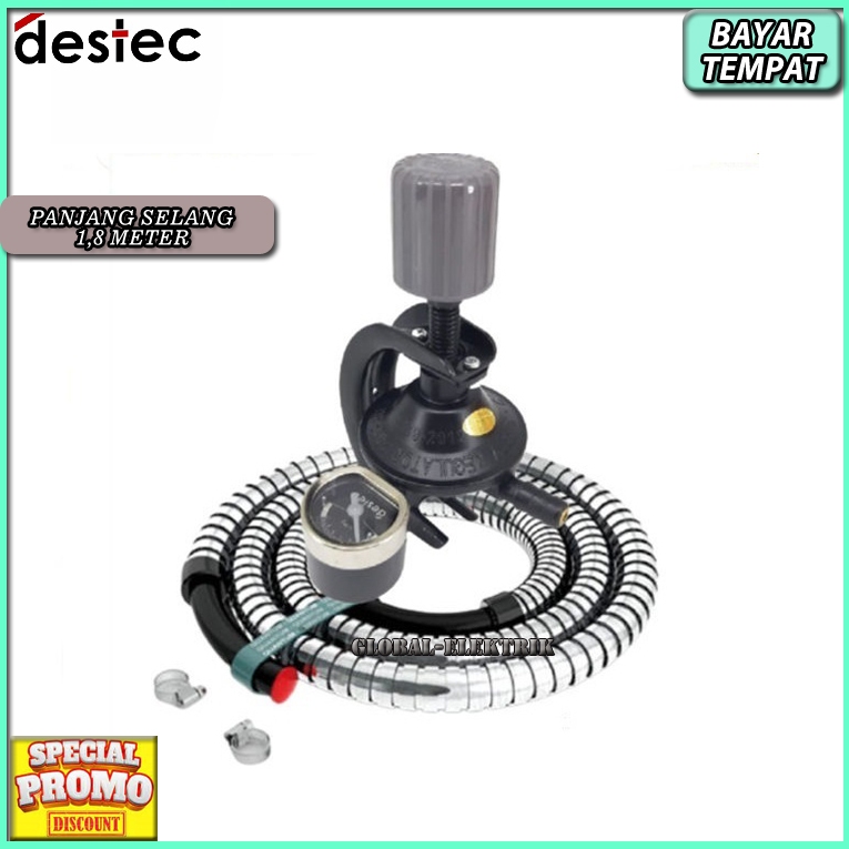 Jual REGULATOR DESTEC METER + SELANG GAS ORI TERLARIS / DESTEC ...