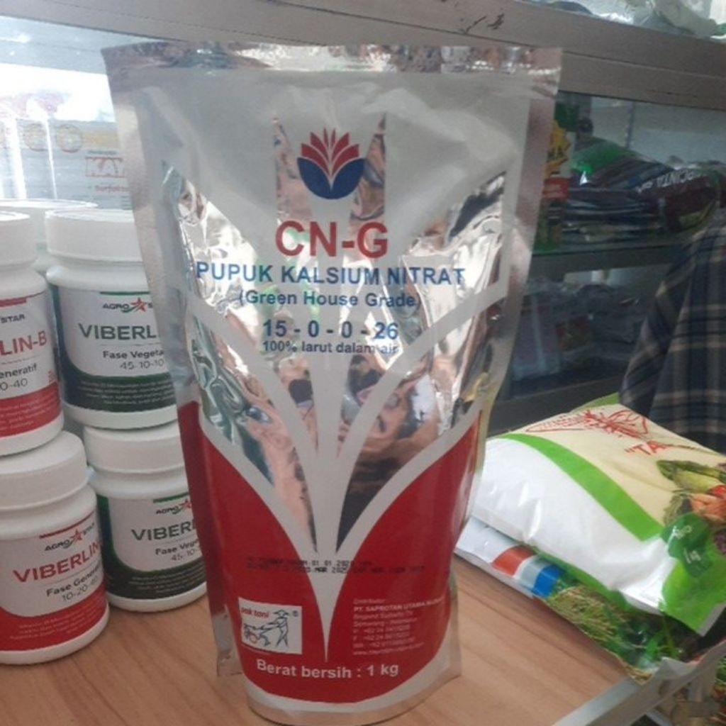 Jual PUPUK KALSIUM NITRAT CN-G GREENHOUSE GRADE MEREK PAK TANI KEMASAN ...