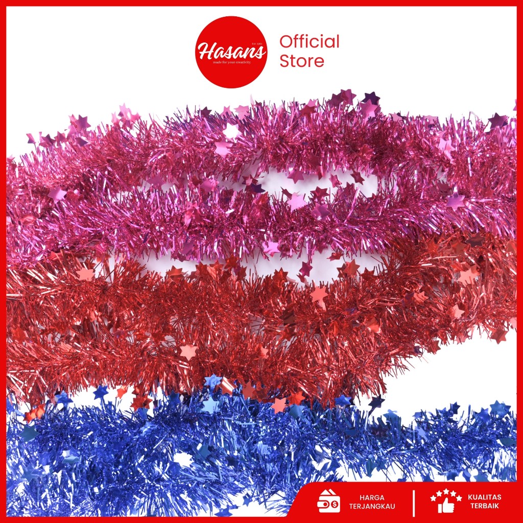 Jual Slinger Natal Hiasan / Model Metalik / Hiasan Tinsel Pohon Natal ...