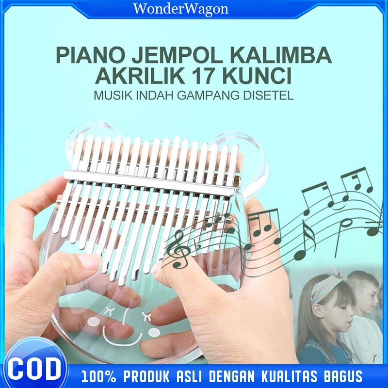 Jual COD original Kalimba Kristal Transparan 17 Nada Piano Jari Kebab ...
