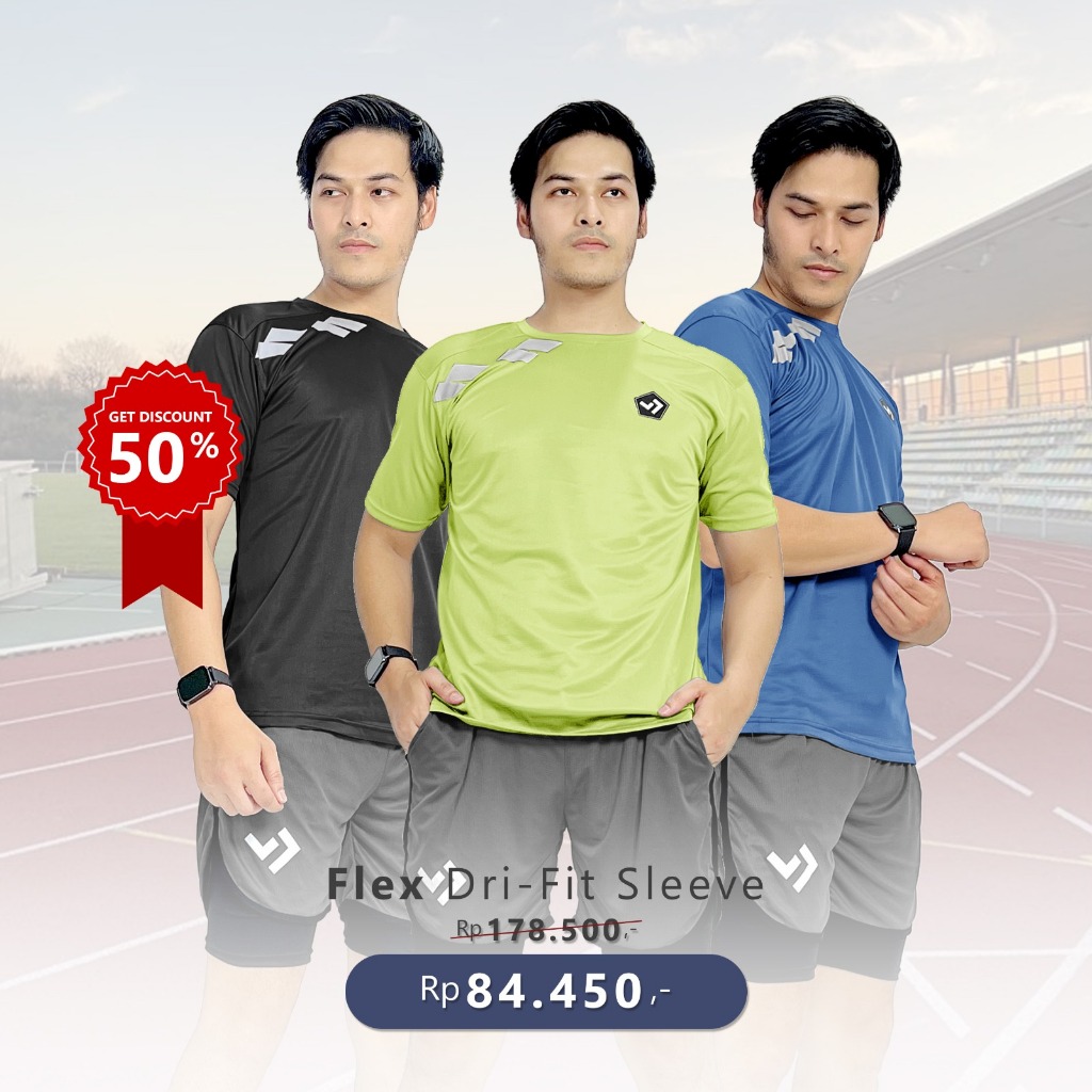Jual Kaos Olahraga Pria / Baju Sport Futsal Fitness Running Gym Tenis ...
