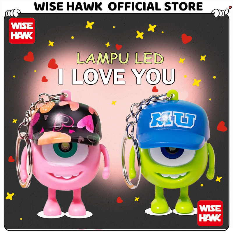 Jual WISE HAWK Gantungan Kunci I Love You Lampu Keychain Light Figure ...