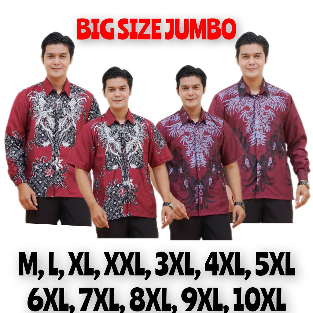 Jual KEMEJA BATIK PRIA BIG SIZE JUMBO M, L, XL, XXL, 3XL, 4XL, 5XL, 6XL, 7XL, 8XL, 9XL, 10XL ...