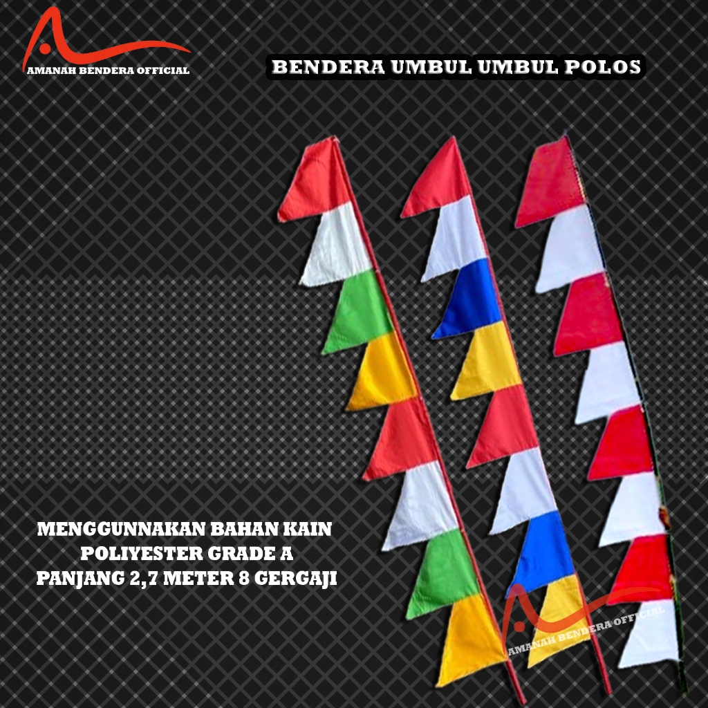 Jual BENDERA UMBUL UMBUL POLOS 8 MATA UKURAN 2,7M | Shopee Indonesia