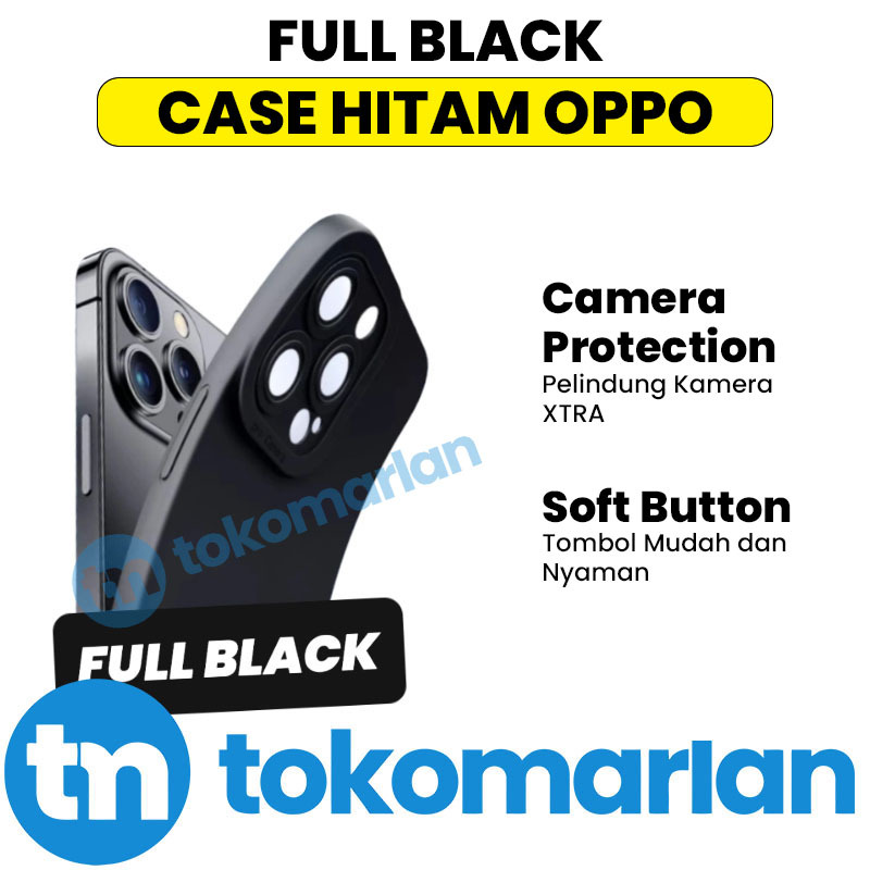 Jual BLACK Case OPPO A15S Softcase Warna Soft Full Hitam Polos Doff ...