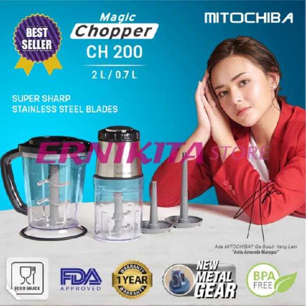 Jual MITOCHIBA CHOPPER CH 200 2L Giling Bumbu Daging Multifungsi ...