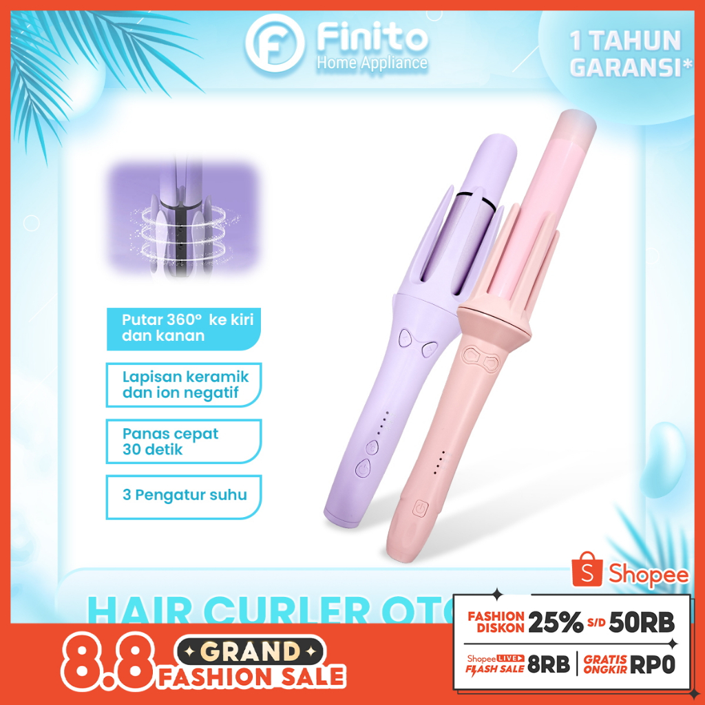 Jual FINITO Catok Rambut Otomatis S13 S16 Hair Curler Elektrik ...