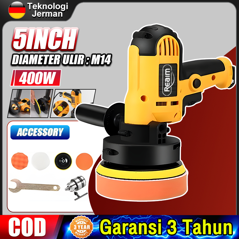 Jual Reaim Mesin poles 5" Wool Polisher Disc Mesin Poles Mobil Motor ...