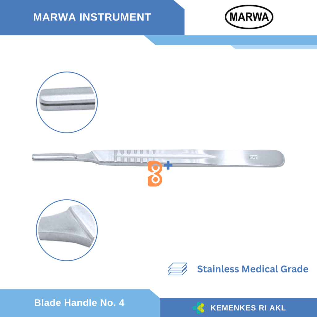 Jual Bard-Parker Blade Handle No.4 / Gagang Scalpel Blade Bisturi No.4 ...