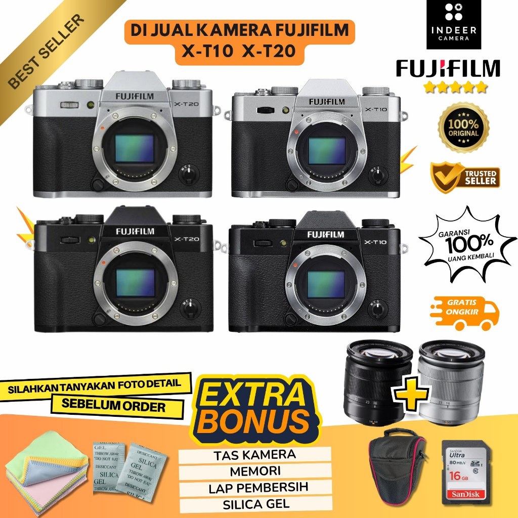 Jual KAMERA MIRORRLESS FUJIFILM XT10 X-T10 XT20 X-T20 KIT 16-50MM WI-FI ...
