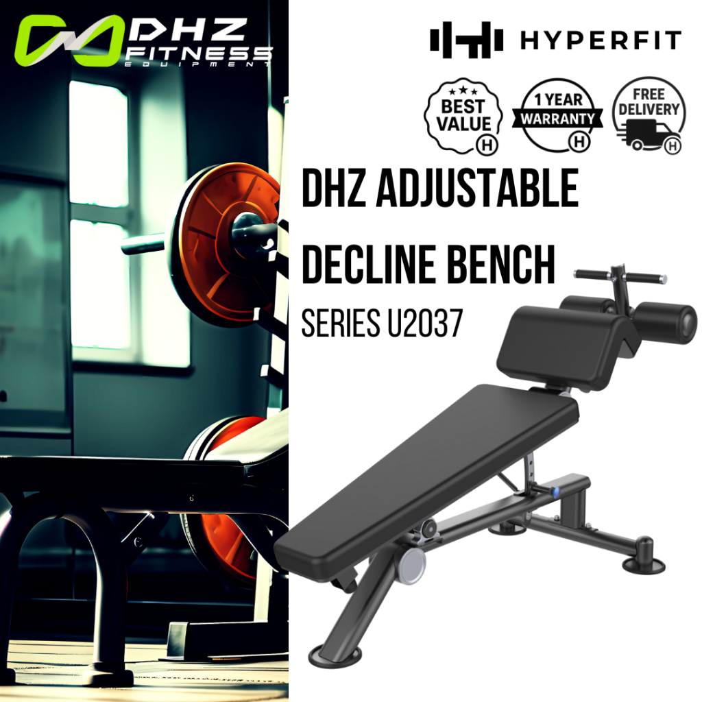Jual DHZ U2037 Prestige Series Adjustable Decline Bench – Bangku ...