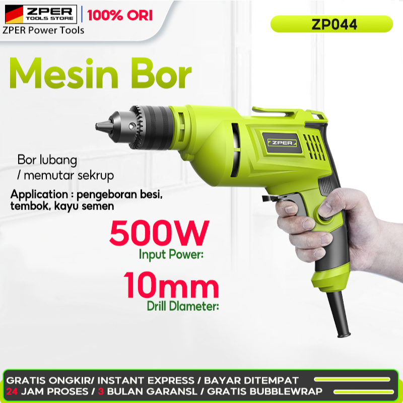 Jual ZPER Mesin Bor 500W Listrik Bolak Bali Hand Electric Drill Berlaku ...