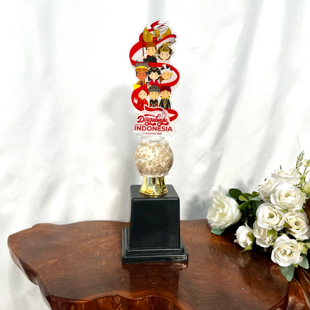 Jual Piala Akrilik Marmer Edisi 17 Agustusan Piala Satuan JUARA 123 ...