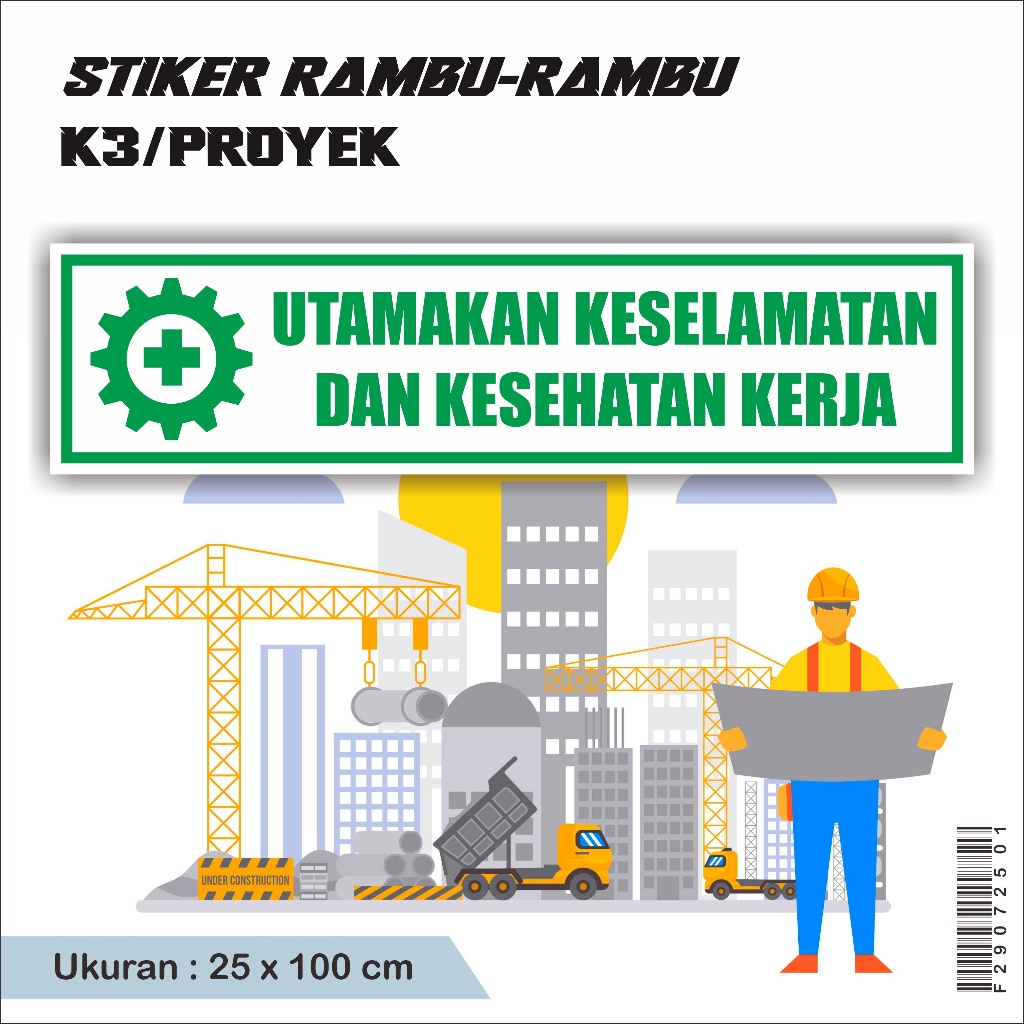 Jual Sticker Stiker Warning Rambu-Rambu Proyek K3 Keselamatan Kerja ...