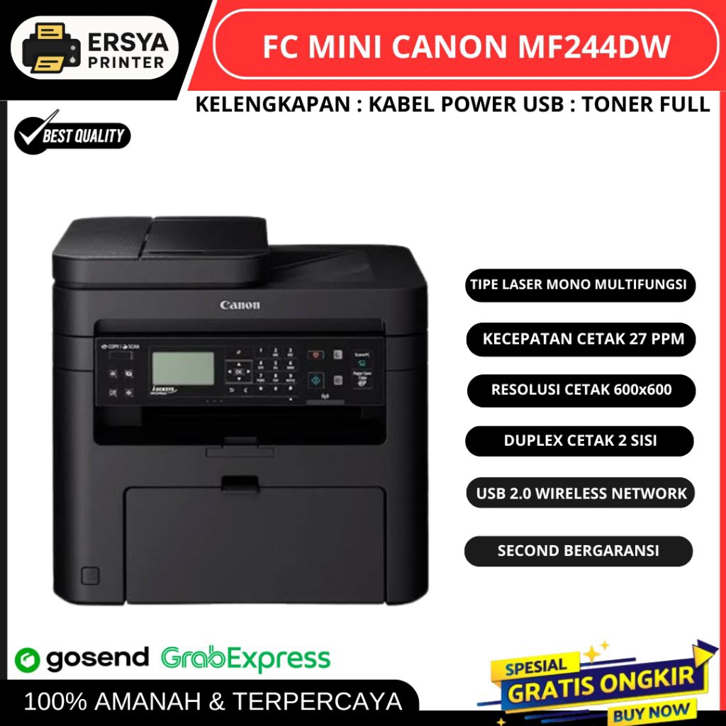 Jual Printer Canon ImageClass MF 244DW Laser Mono Multifungsi Print ...