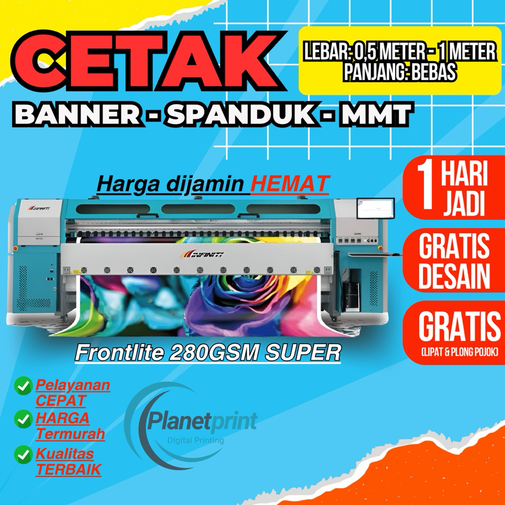 Jual *Cetak Banner / Cetak Spanduk / Cetak MMT Cetak Backdrop, Gratis ...