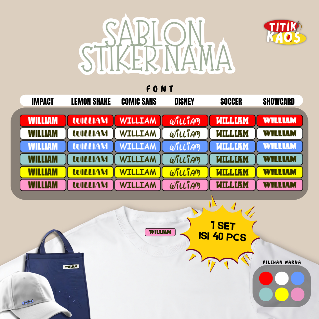 Jual Titik Kaos SABLON LABEL SETRIKA DENGAN BACKGROUND GARIS TEPI - 1 ...