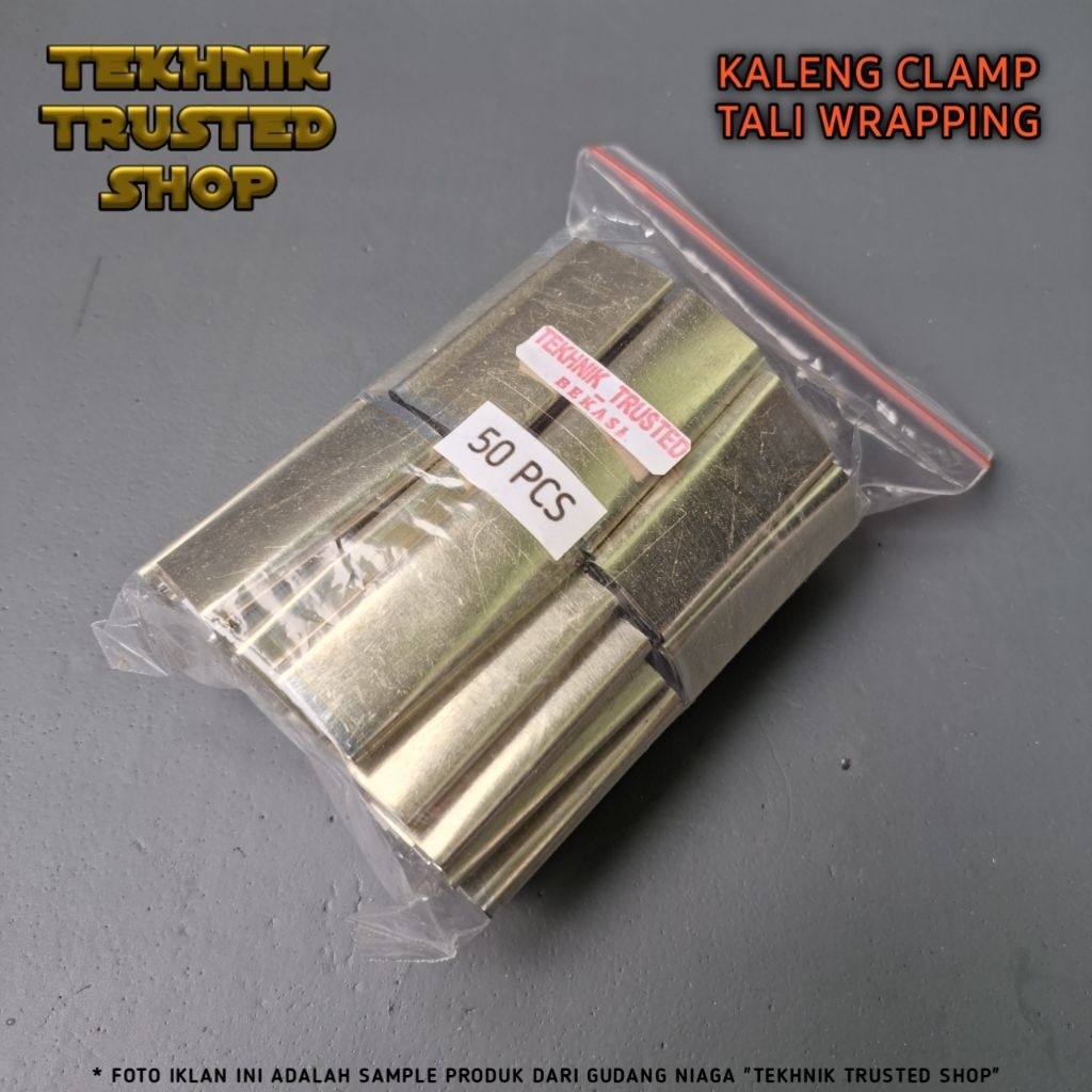 Jual Kaleng clamp segel klem press packing barang 1 pack isi 50 pcs ...