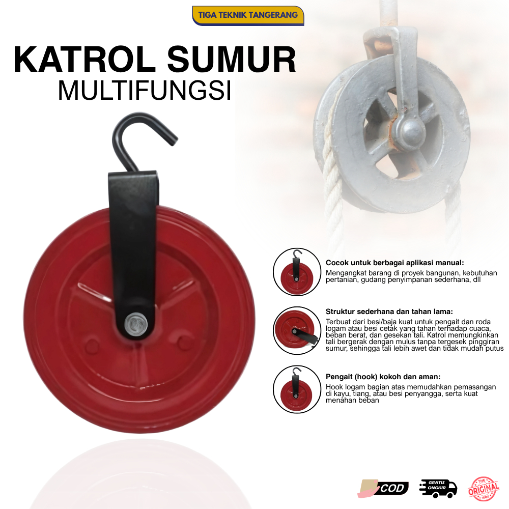 Jual Katrol Sumur Multifungsi - Katrol Kerekan Timba Sumur dll | Shopee ...