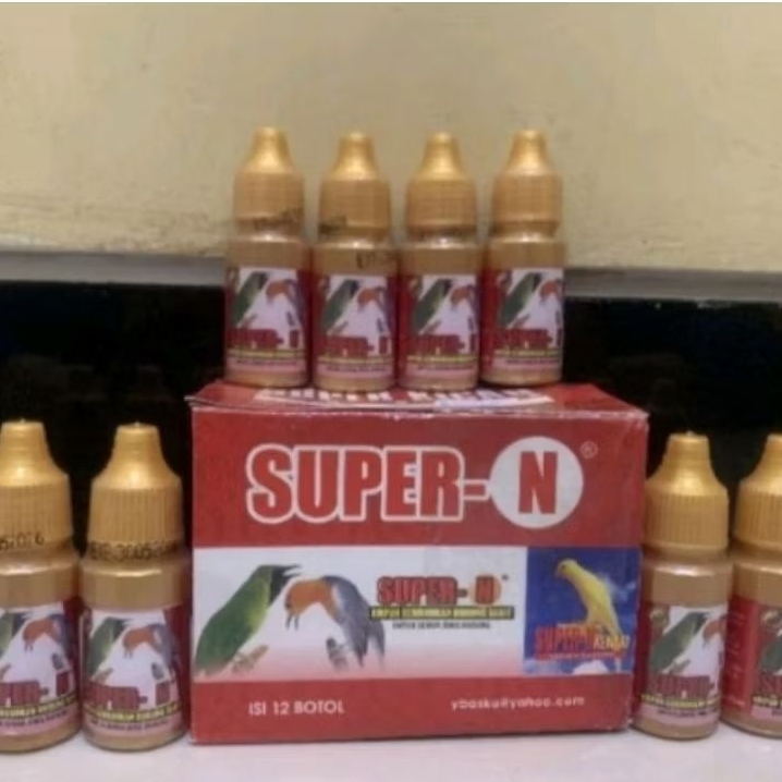 Jual SUPER-N Obat Burung Sakit 1 box isi 12 botol | Shopee Indonesia
