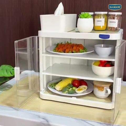 Jual TRS - Rak Lauk - Tempat Lauk Bistro Premium Food Cabinet 3 susun ...