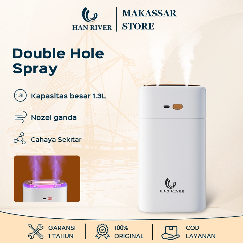 Jual HAN RIVER Humidifier Diffuser Air Purifier 1.3L Kapasitas Tinggi ...