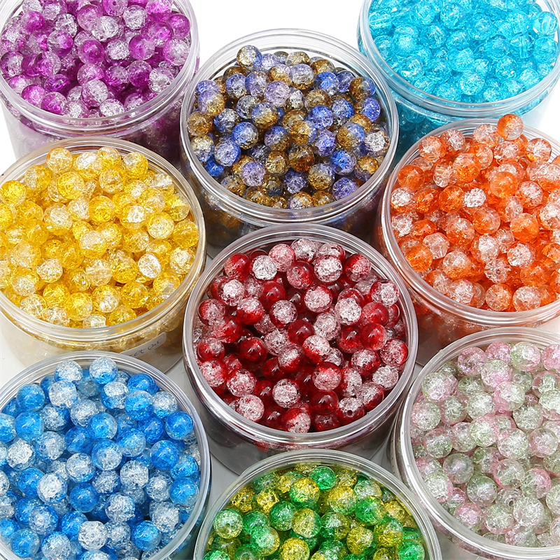 Jual Manik Kristal 6/8/10mm Retak/Bening, Manik Bulat untuk Kalung ...