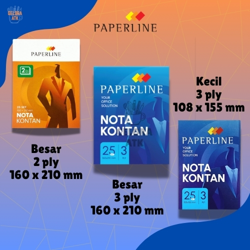 Jual Buku Nota Kontan Paperline kecil 3 ply, besar 2 ply, besar 3 ply ...