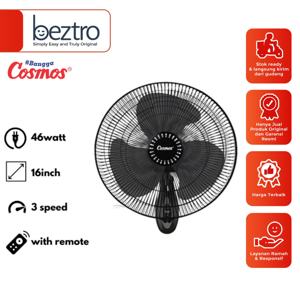 Jual Cosmos Wall Fan 16 WFG R – Wall Fan Kipas Angin Dinding 16 inch ...