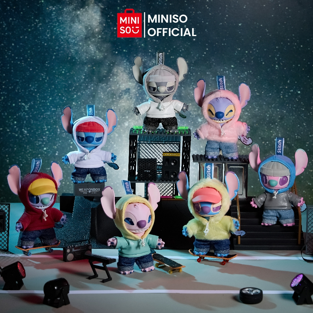 Jual MINISO X Disney Stitch GenZ Street Collection Vinyl Plush Pendant ...