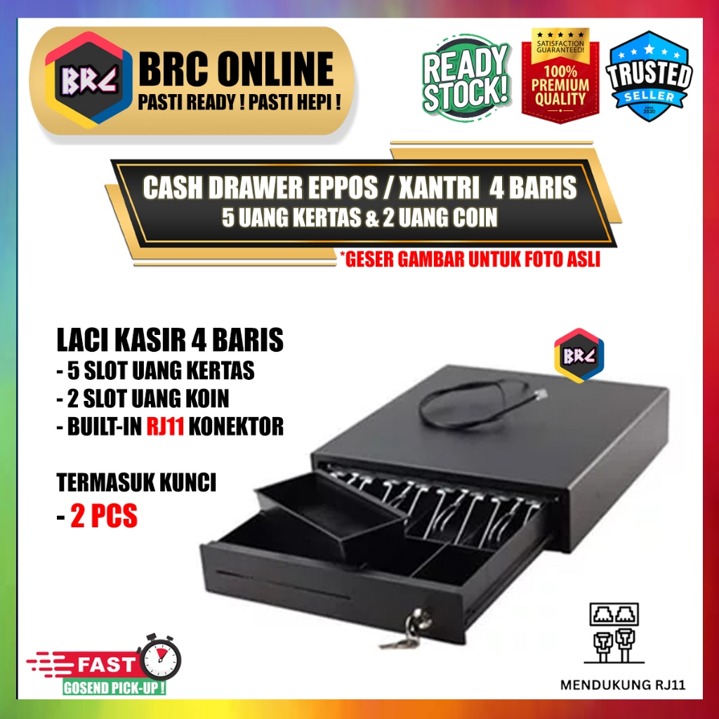 Jual Cashdrawer / Laci Kasir 4 Baris Cash Drawer Laci Uang Kasir Eppos ...