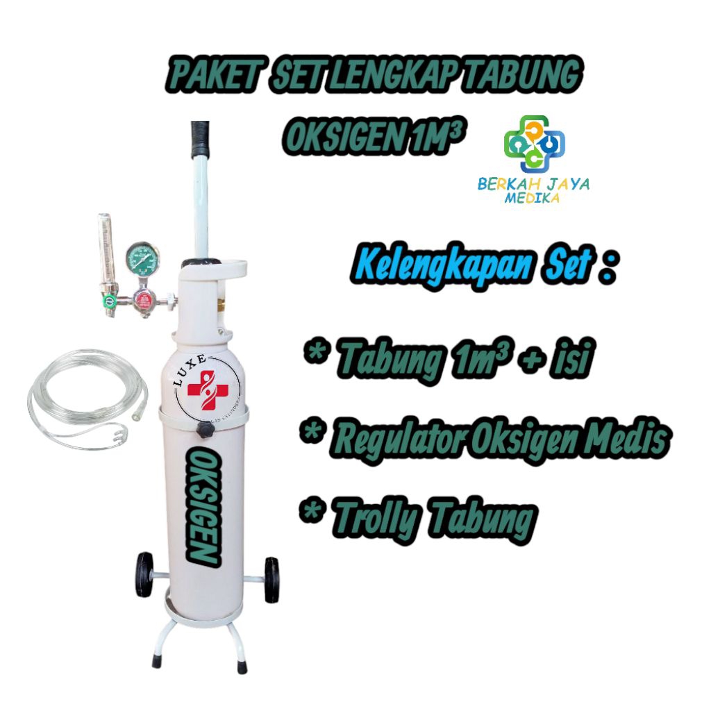Jual Komplit Tabung Baru 1m3 Isi Oksigen Paket Lengkap Siap Pakai | Shopee Indonesia