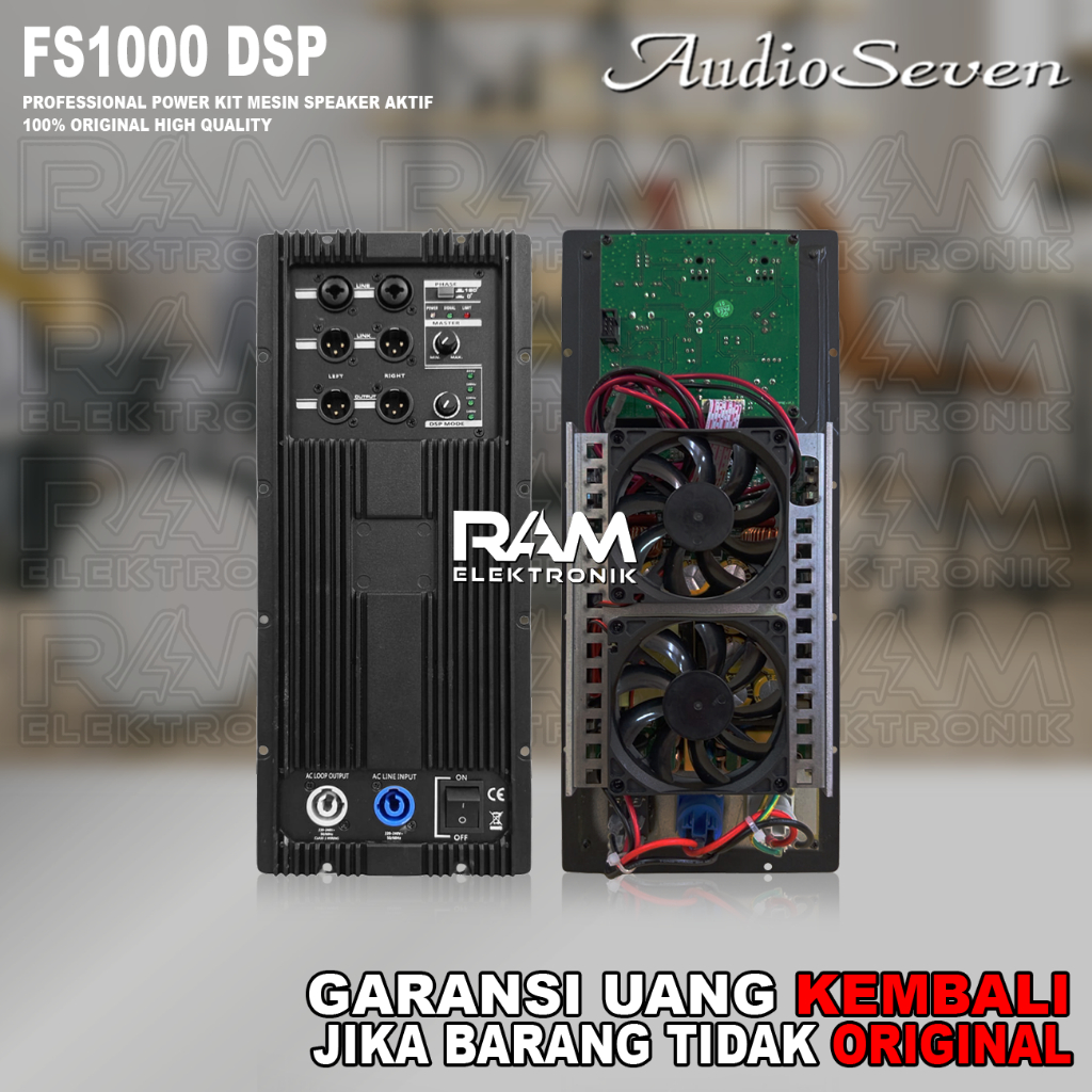 Jual Mesin Kit Speaker Aktif AUDIO SEVEN SUB FS1000 | SUB FS 1000 DSP Original | Shopee Indonesia