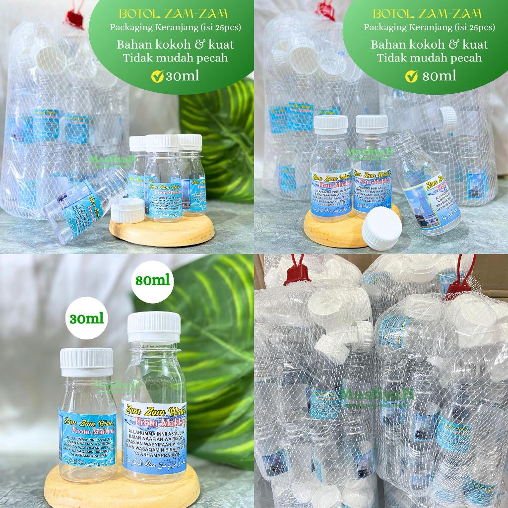 Jual Botol Air Zam-zam 30ml Botol Kosong Air Zam-zam 80ml Bersih ...