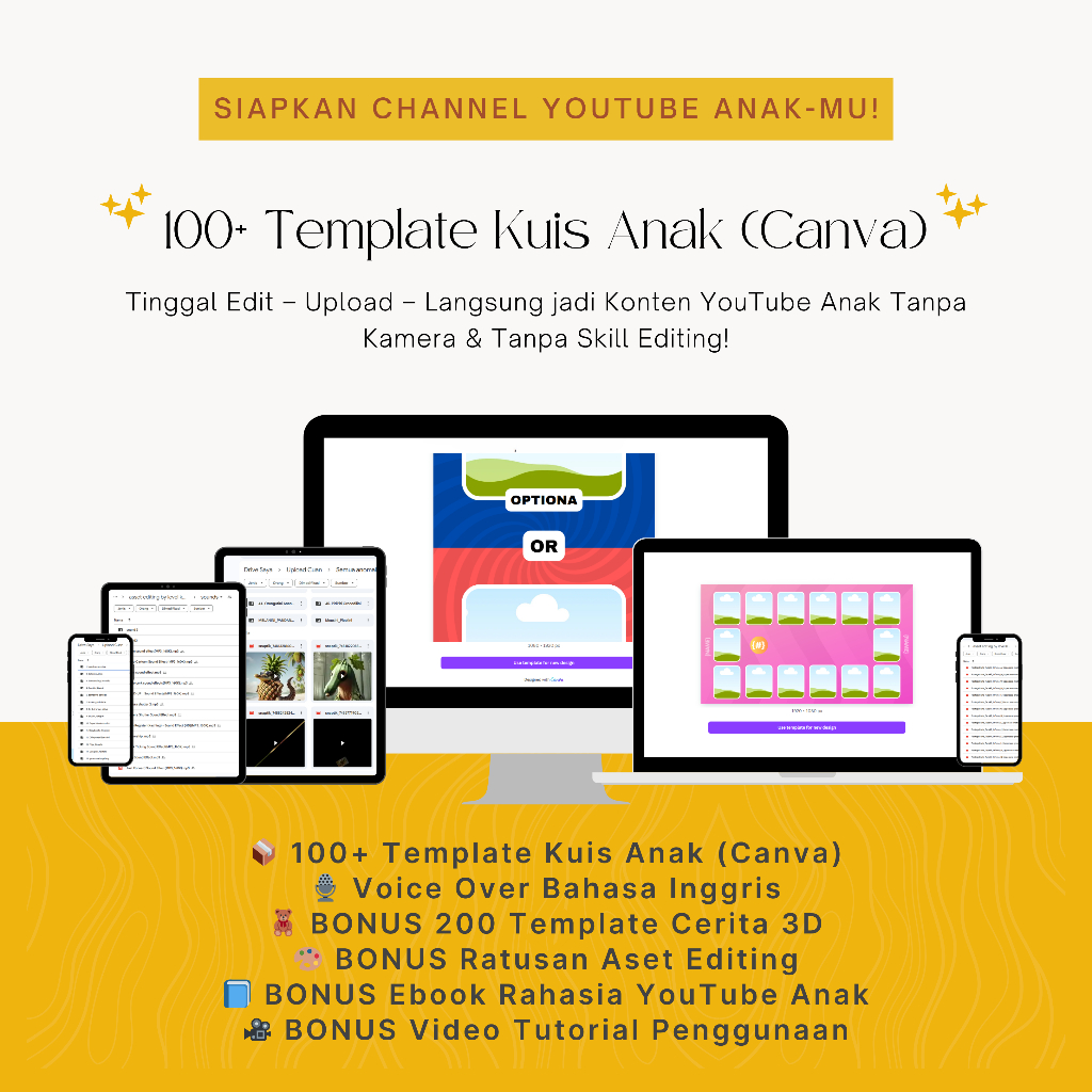 Jual 100+ Template Kuis Anak (Canva) | Shopee Indonesia