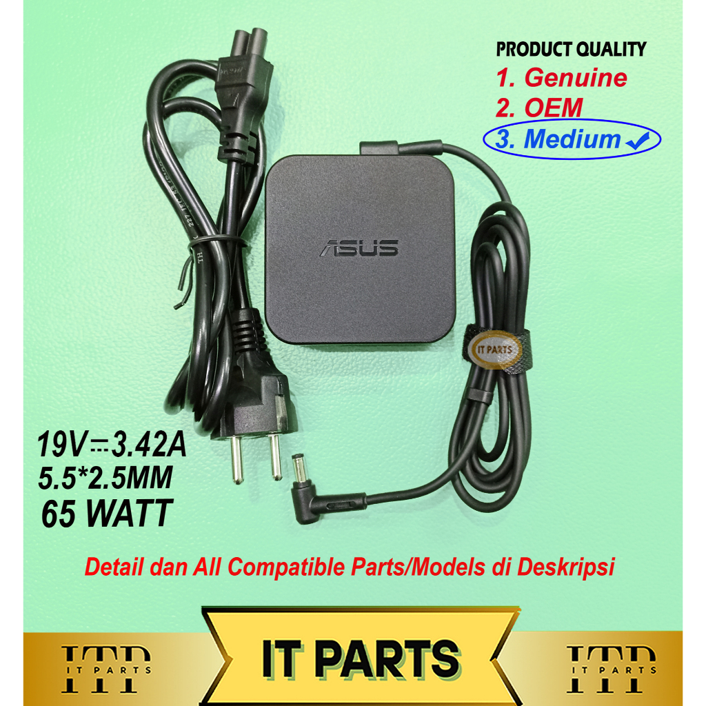 Jual Adaptor Charger Asus A46 A46C K42F K46F ADP 65GD B 19V-3.42A 65W | Shopee Indonesia