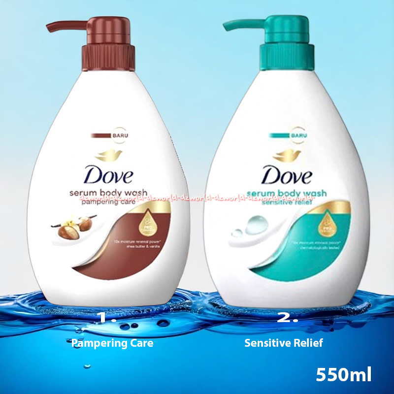 Jual Dove 550ml Serum Body Wash Pampering Care Sensitive Relief Sabun ...