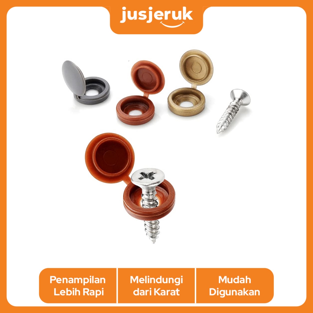 Jual JFactory Cover Cap Penutup Paku Baut Snap Screw Cap 100PCS | Shopee Indonesia
