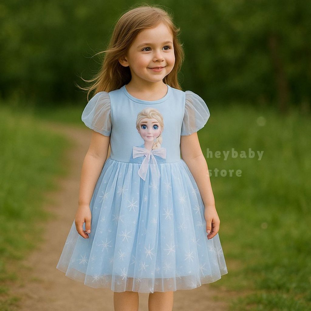 Jual PROMO 8.8 heybaby DRESS PRINCESS ELSA NEW EBV Baju Dress Anak Perempuan im gaun putri Elsa ...
