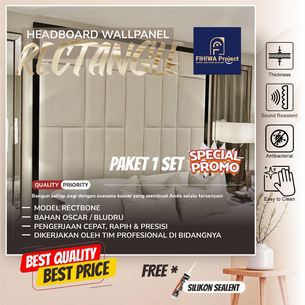 Jual Fihiwa - Headboard Custom 180x200cm | Dipan King Size | Model ...