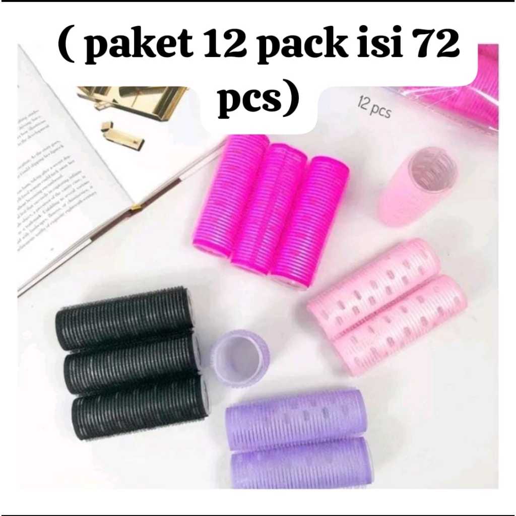 Jual ( PAKET 12 PACK) ROLL RAMBUT otomatis/ Roll Poni Isi 6 PCS / Roll ...