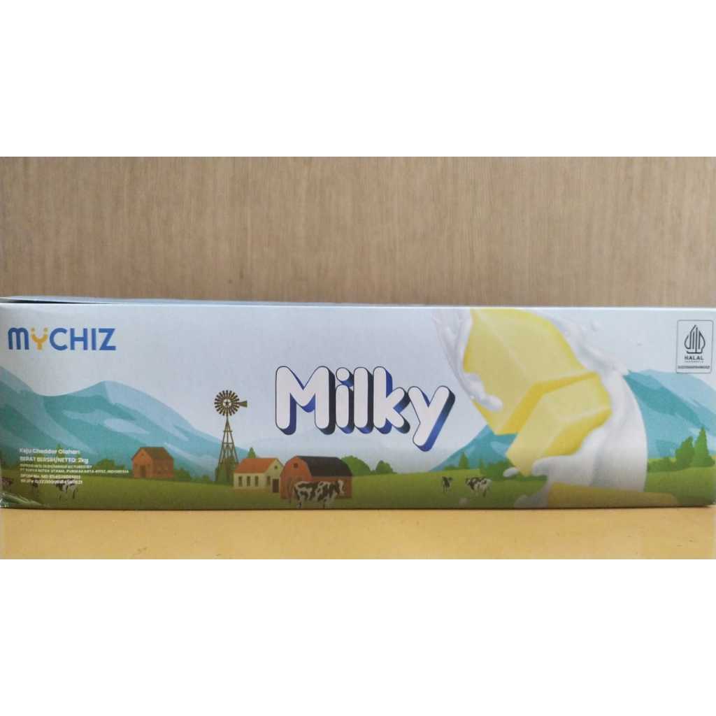 Jual my chiz keju cheddar / milky box 2kg | Shopee Indonesia