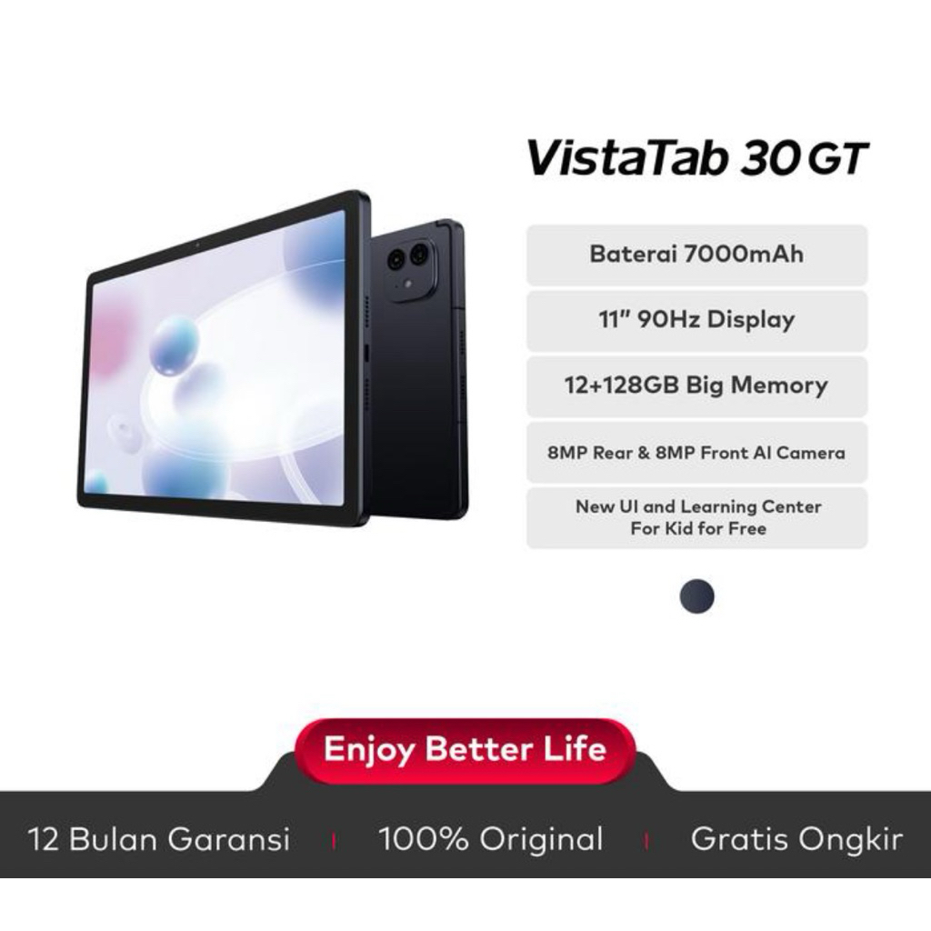 Jual ITEL VISTATAB 30 GT RAM 6/128GB Free KEYBOARD Dan Pen Stylus ...