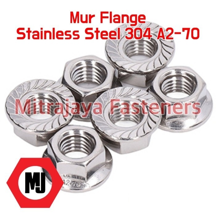 Jual Mur Flange Nut M8 Stainless Steel 304 | Shopee Indonesia
