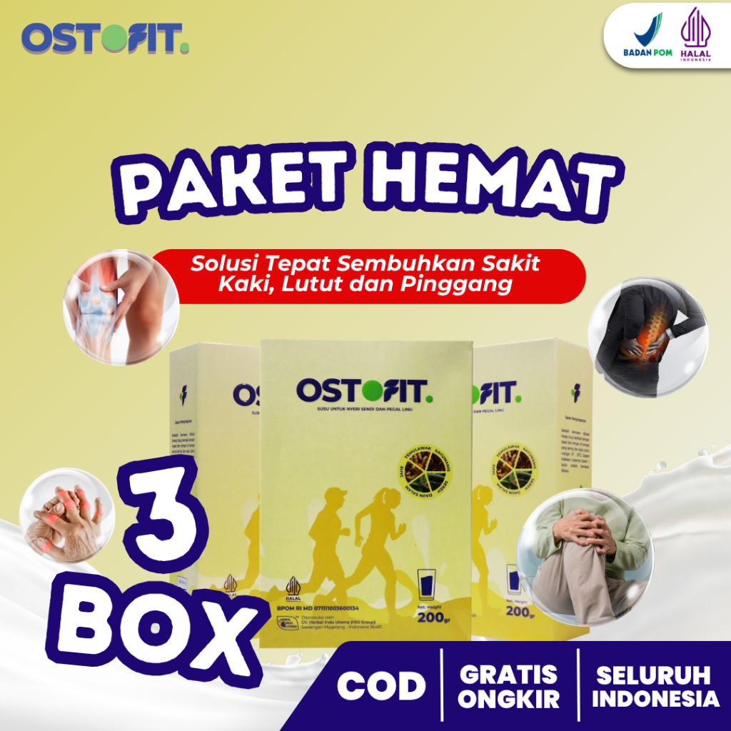 Jual PAKET HEMAT 3 BOX OSTOFIT - BANTU REDAKAN NYERI SENDI, KAKI, LUTUT ...